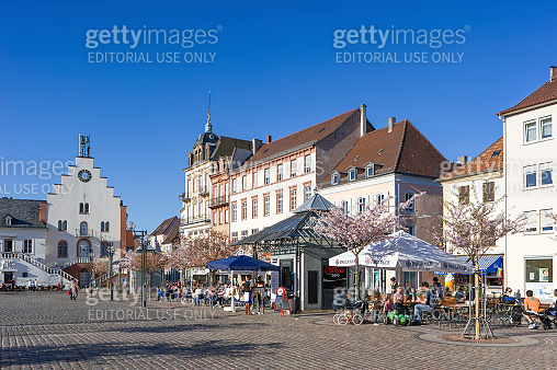 Town Hall Square in Landau. Region Palatinate in the federal state of ...