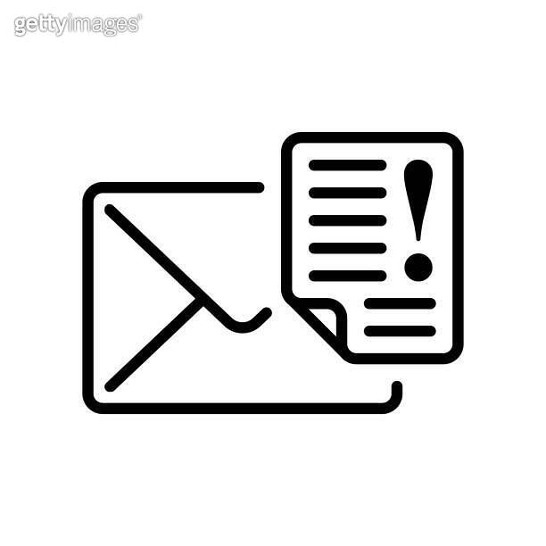 email icon with a caution note notification (1809257141) 일러스트, 무료 일러스트 ...