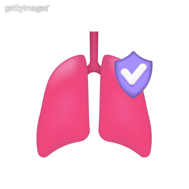 Protection of the lungs icon. 3d illustration Vector illustrations for ...