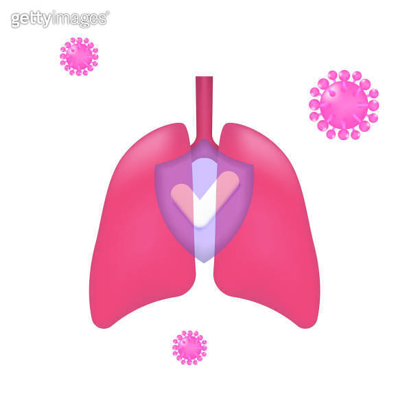 Protection of the lungs icon. 3d illustration Vector illustrations for ...