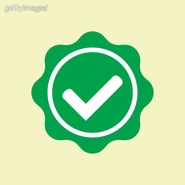 Approved icon. Green approved star sticker. Profile Verification ...