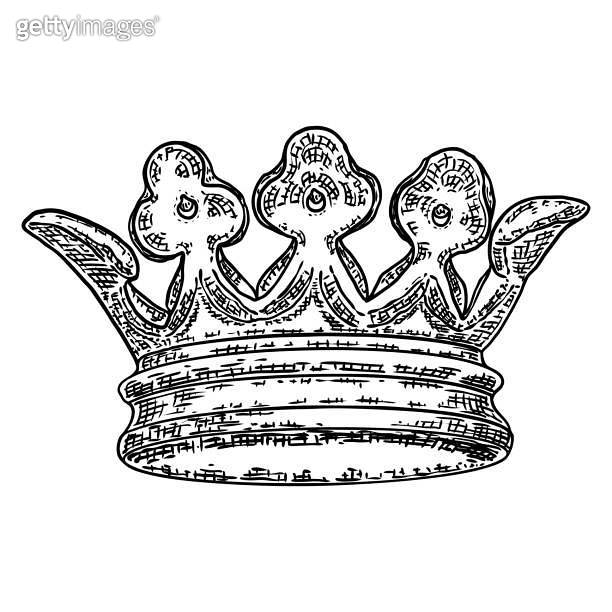 Crown headdress for king and queen. Royal noble aristocrat monarchy ...