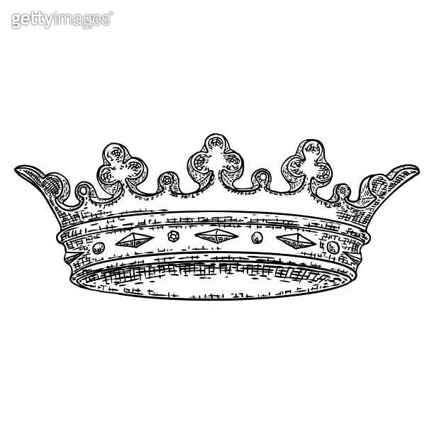 Crown headdress for king and queen. Royal noble aristocrat monarchy ...