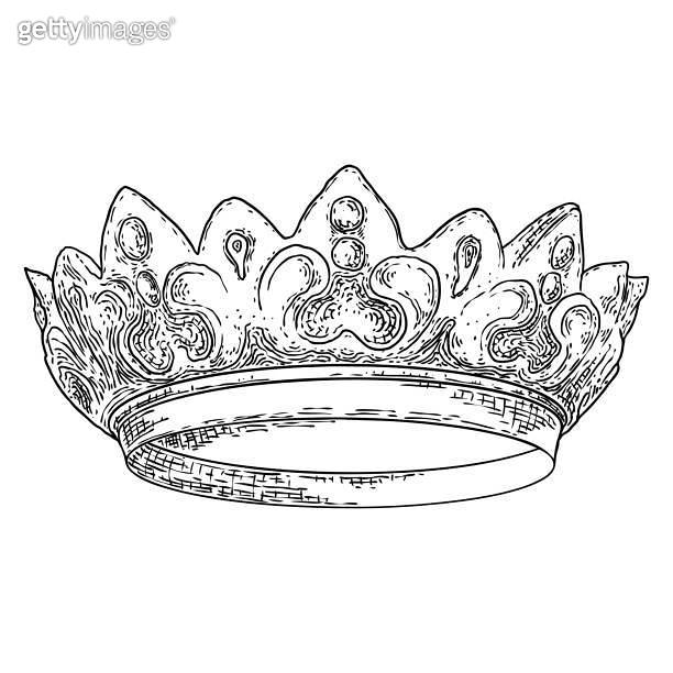 Crown headdress for king and queen. Royal noble aristocrat monarchy ...