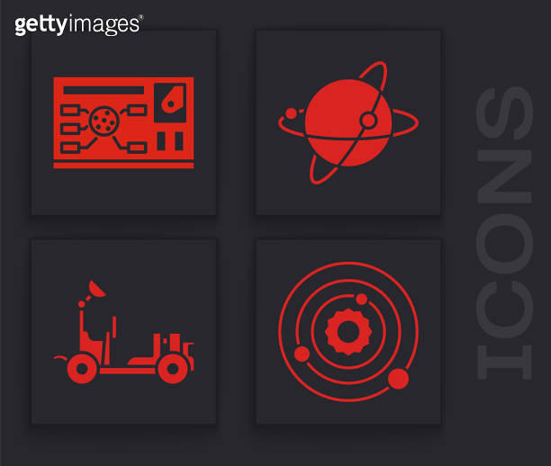 Set Solar system, Futuristic hud interface, Satellites orbiting the ...
