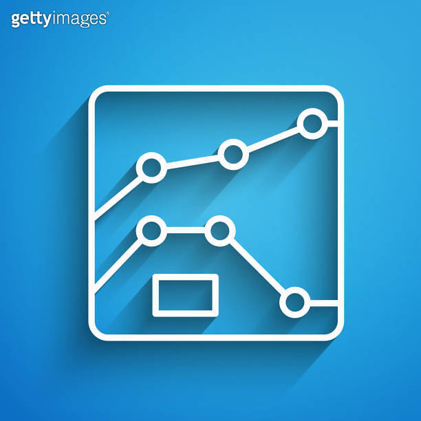 White line Graph, schedule, chart, diagram, infographic, pie graph icon ...