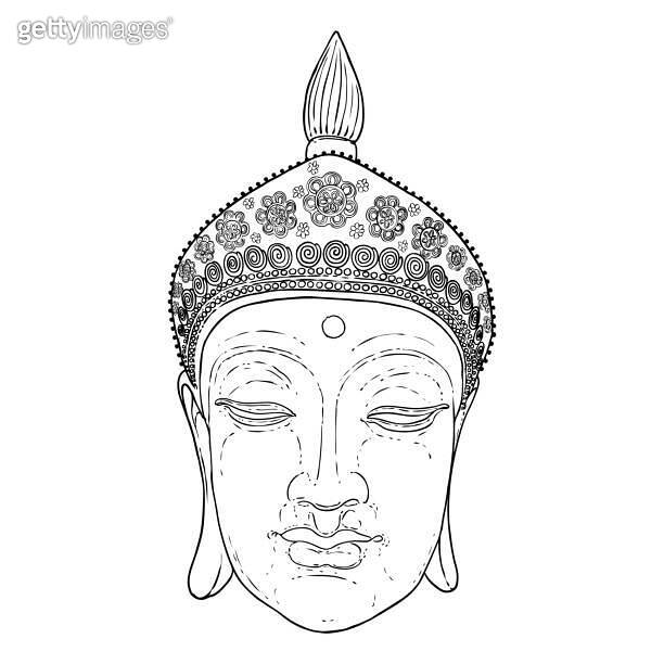 Buddha head drawing. Hinduism and Buddhism spirituality and ...