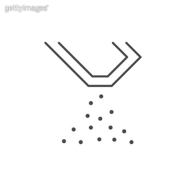 Adding seasoning line outline icon 이미지 (1527862637) - 게티이미지뱅크