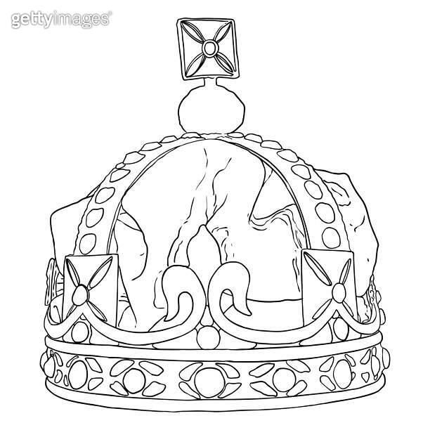 Crown headdress for king and queen. Royal noble aristocrat monarchy ...