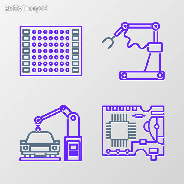 Set line Printed circuit board PCB, Industrial machine robotic robot ...