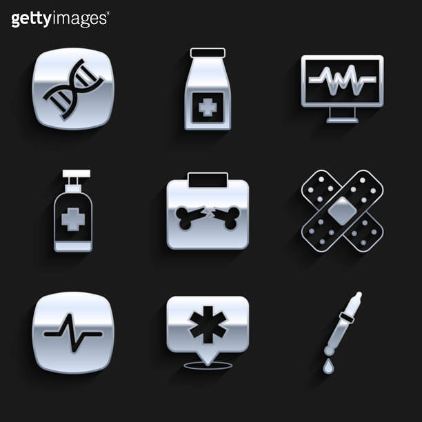 Set X-ray shots with broken bone, Location hospital, Pipette, Crossed ...