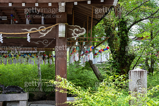 Japanese wind chimes at Matsunoo Taisha Shrine. Japanese Garden Wind ...