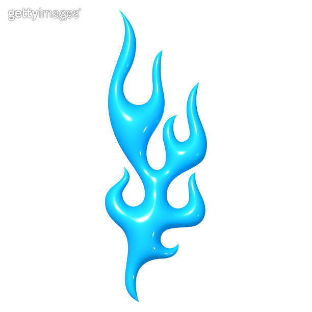 Y2K style 3D flame - glossy inflated plastic fire vector element ...