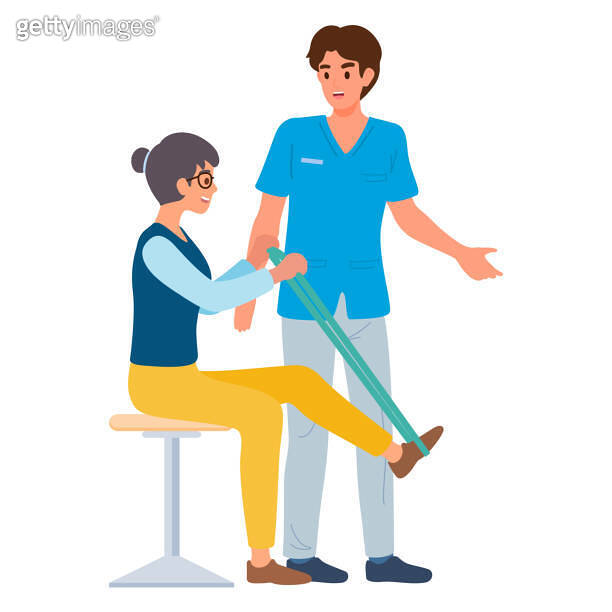 Physical therapy strengthening exercise. Medical rehabilitation in ...