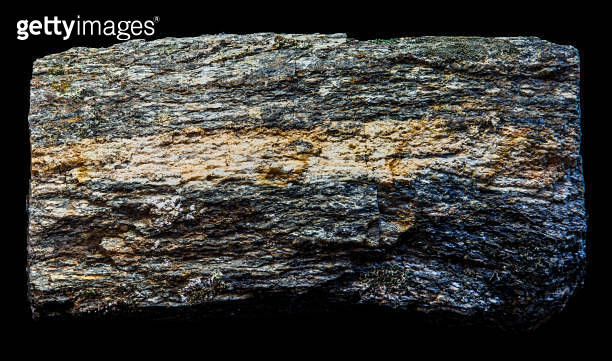 Magnified close up of rock with transitional layers. (1721299168) - 게티이미지뱅크