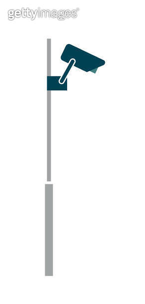 Surveillance video camera system located on a high pole. Technology ...