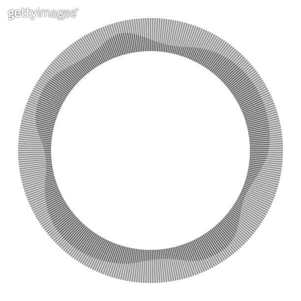 Circular frame. Round shape. Radial black concentric particles. 이미지 ...