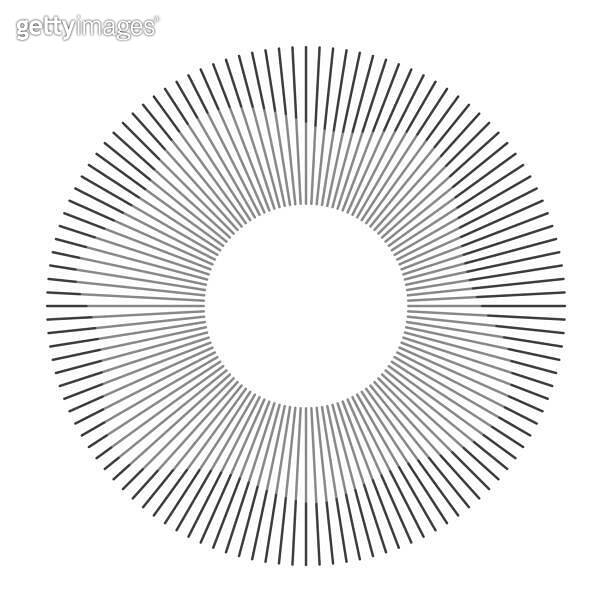 Circular frame. Round shape. Radial concentric lines. 이미지 (1690992596 ...