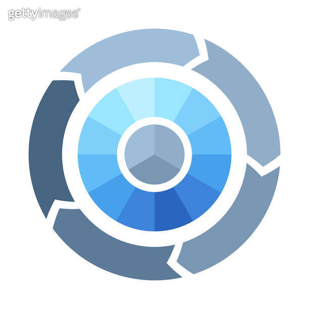 Circle vector diagram infographic. Rotation round cycle scheme. 이미지 ...