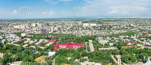 Osh cityscape as seen from Suleiman mountain, Kyrgyzstan 이미지 ...