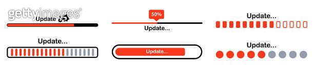 Update bar. Loading or updating files. Installation new software ...