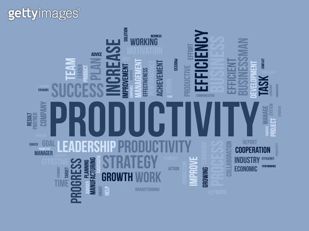 Word cloud background concept for Productivity. Business achievement ...