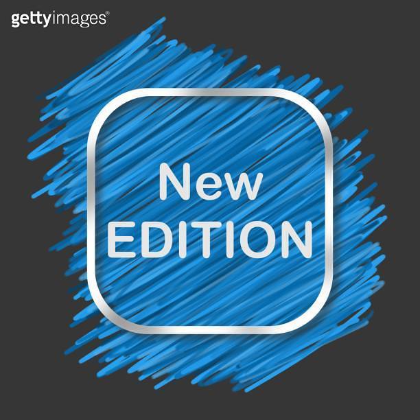New Edition Blue Lines Blob Rounded Square Black Background Text 이미지 ...