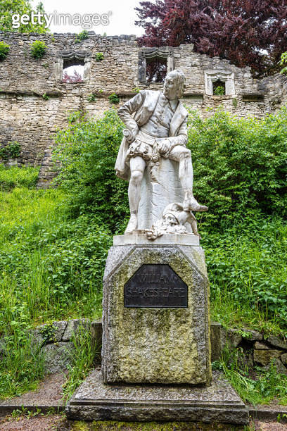 Monument of William Shakespeare at the Public Park on the river Ilm in ...