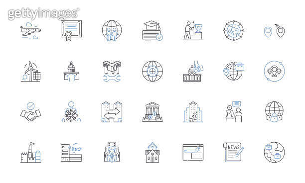 Ruling Class Supremacy line icons collection. Domination, Hierarchy ...