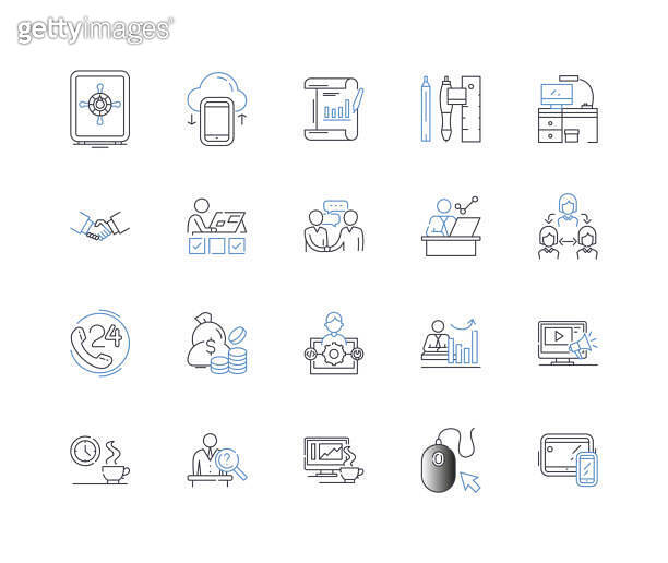 Trust foundation line icons collection. Integrity, Hsty, Reliability ...