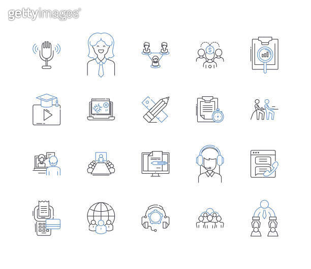 Corporate class line icons collection. Professionalism, Etiquette ...