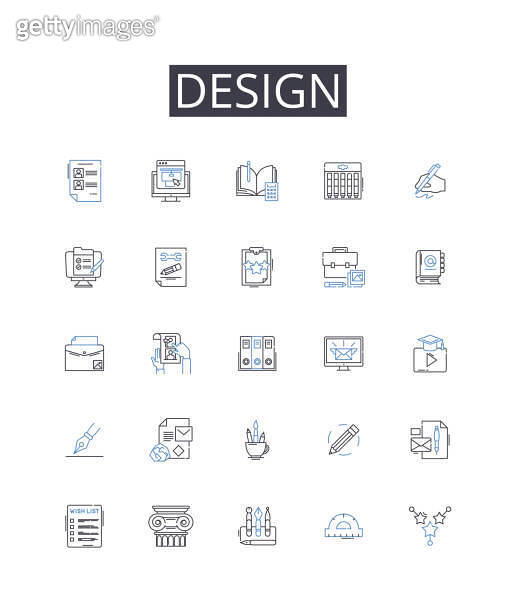 Design line icons collection. Certification, Diploma, Equivalency ...