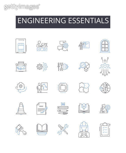 Engineering essentials line icons collection. Globalization ...
