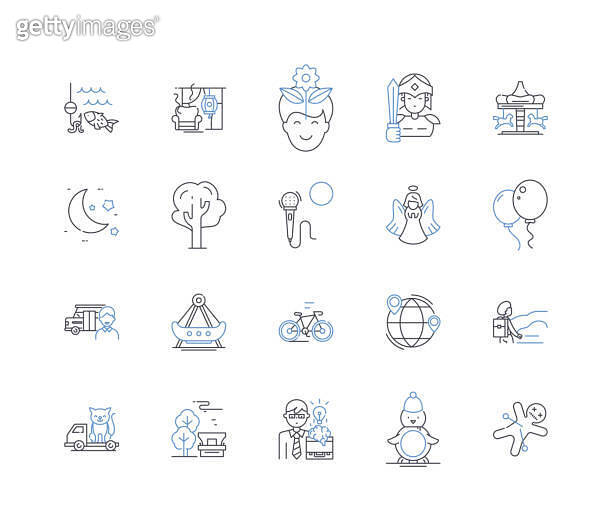 Voyage line icons collection. Exploration, Adventure, Discovery ...