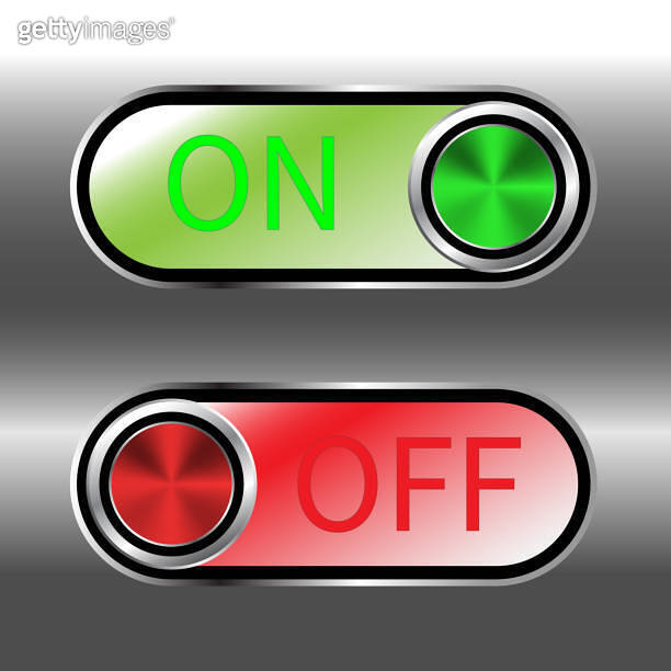 On off vector icon. Switch button sign. On/Off switch symbol. Toggle ...
