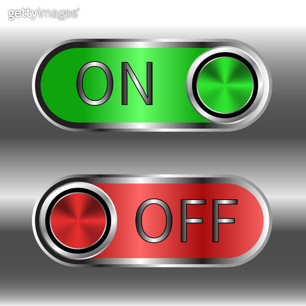 On off vector icon. Switch button sign. On/Off switch symbol. Toggle ...