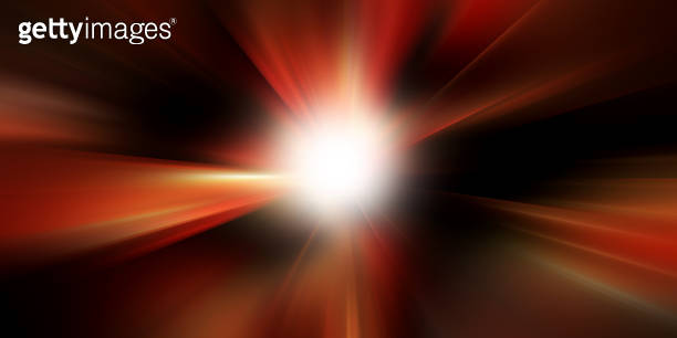 Abstract summer background. Shiny hot sun lights horizontal banner ...