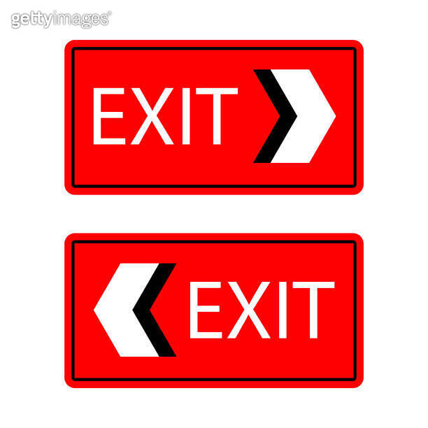 Left and right exit signs. Exit icon. Vector illustration. (1496312919 ...