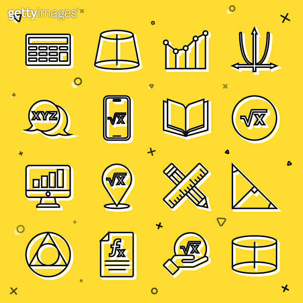 Set line Geometric figure Cylinder, Angle bisector of a triangle, Square root x glyph, Graph ...