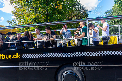 Copenhagen, Denmark, Crowd Young People, Teenagers, Drinking on Party ...