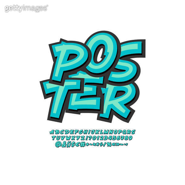 Comic handwritten font, script alphabet, calligraphy cursive typeface ...