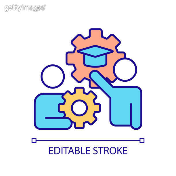 2D simple thin line active engagement icon (1796424039) - 게티이미지뱅크