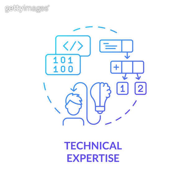Gradient thin line icon technical expertise concept 이미지 (1718054374 ...