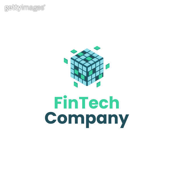Fintech company text with rubik cube logo (1707507382) 일러스트, 무료 일러스트 ...