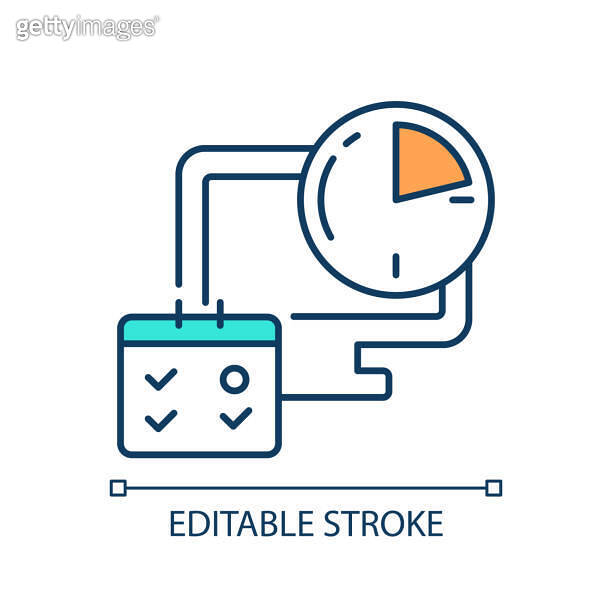 2D editable simple thin line quiet quitting icon 이미지 (1884431242) - 게티이미지뱅크