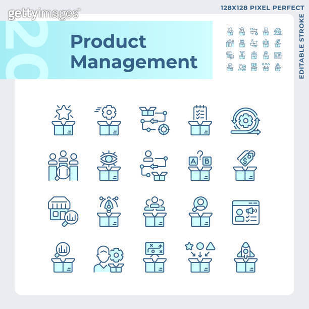 Editable pixel perfect blue product management icons set 이미지 ... Editable pixel perfect blue product management icons set 이미지 ...