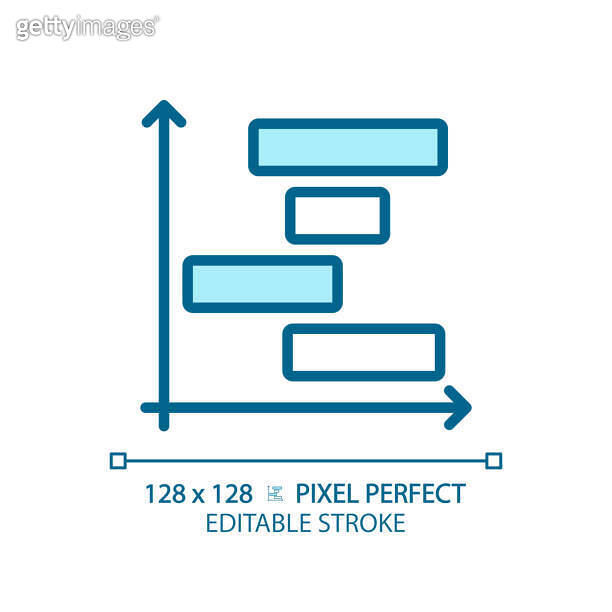 Gantt chart light blue icon 이미지 (1550102125) - 게티이미지뱅크