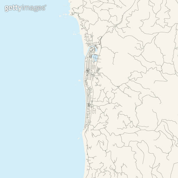 Cannon Beach, Oregon, USA Vector Map (1503355790) - 게티이미지뱅크