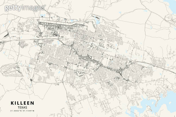 Killeen, Texas, USA Vector Map 이미지 (1696102330) - 게티이미지뱅크