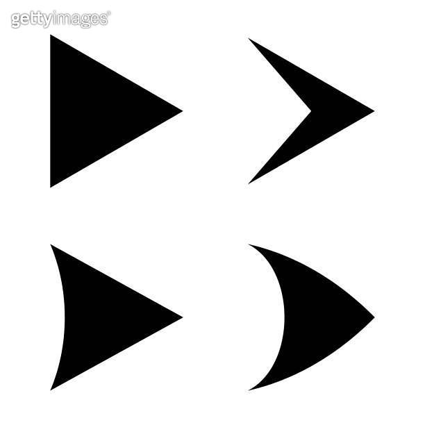Arrow mark icons set. Black arrow sign. Vector isolated on white ...